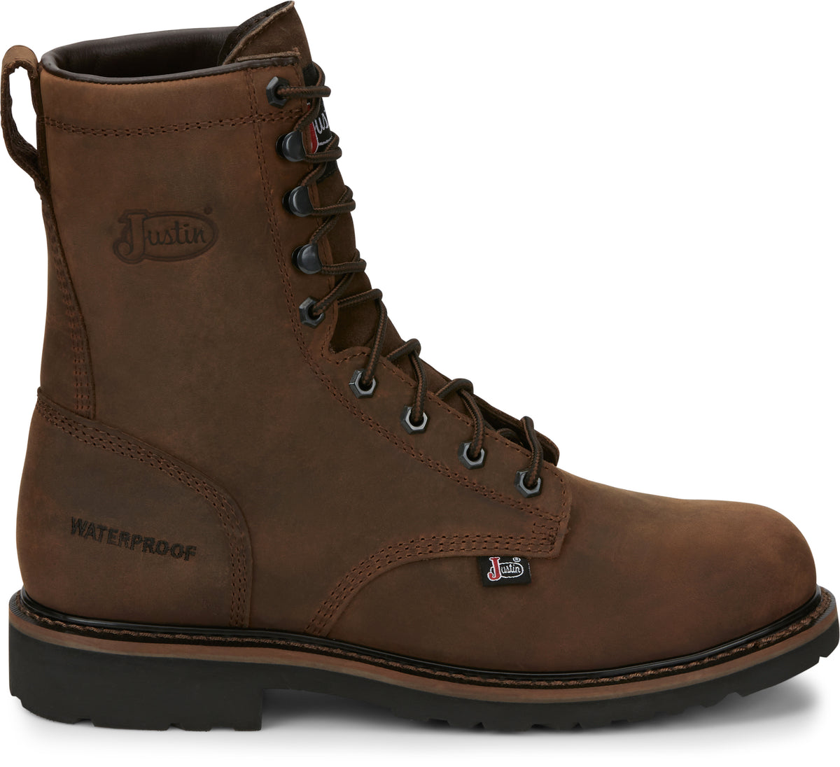 Justin Boot Co 8" Drywall Steel To Brown – Mason Brothers Footwear ...